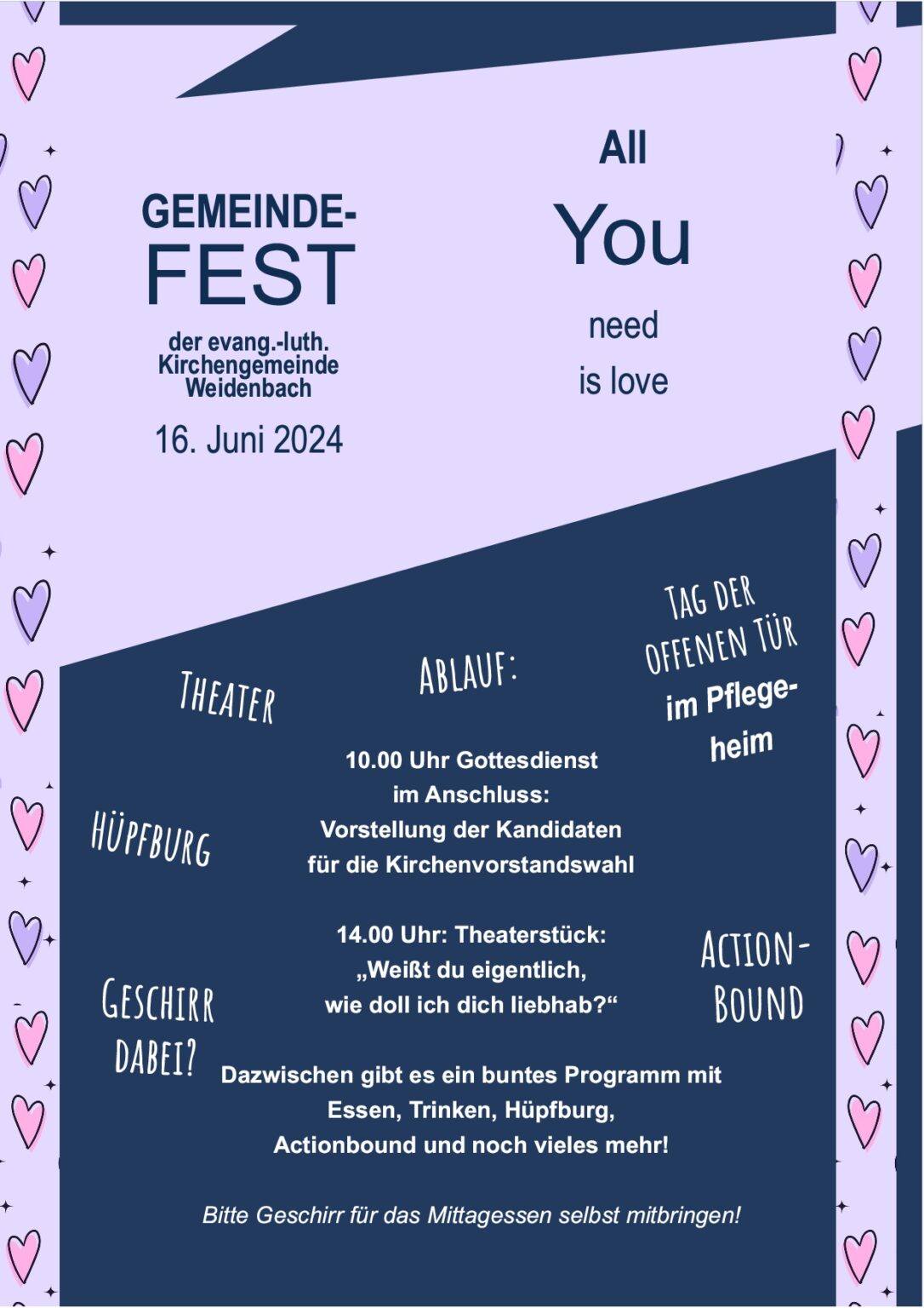 Gemeindefest 2024 am 16.Juni – Evang.-Luth. Kirchengemeinde Weidenbach